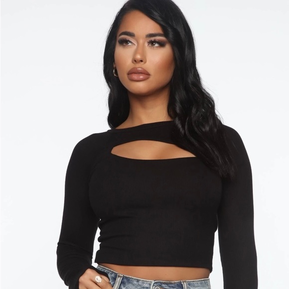 Fashion Nova | Tops | New Cropped Lines Cut Out Top | Poshmark